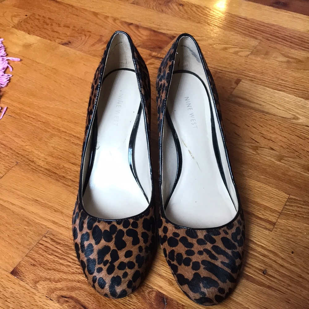 Thick Heeled Cheetah Print Heels - Gem